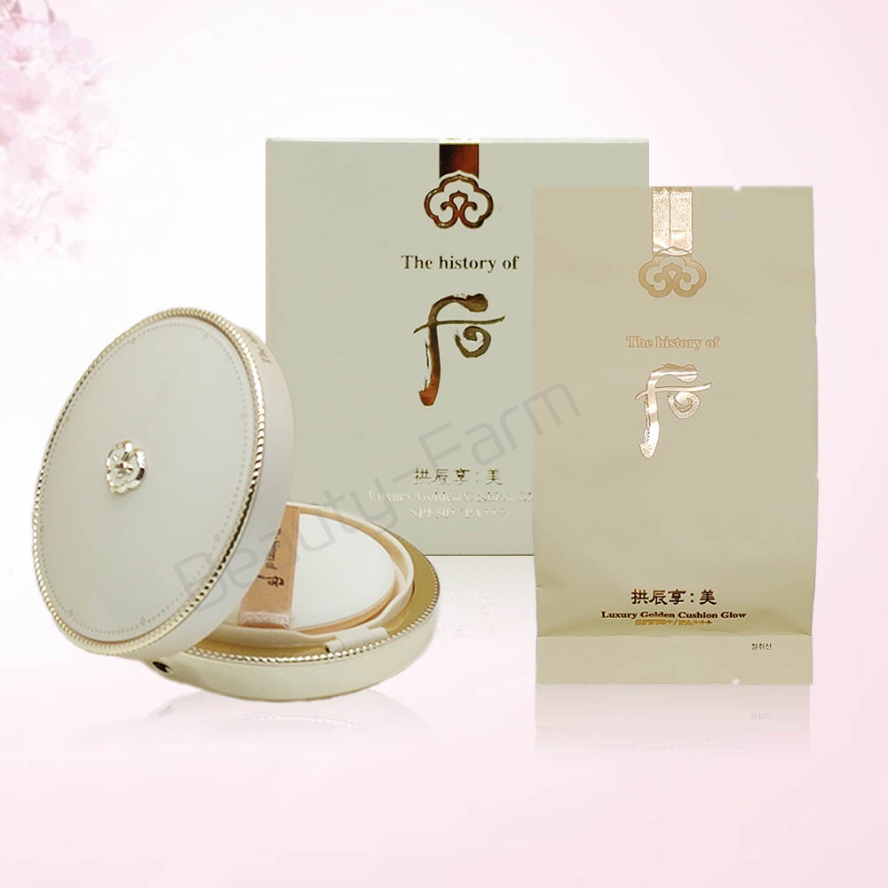 [The History of Whoo] Gongjinhyang Mi Luxury Golden Cushion Glow SPF50 ...