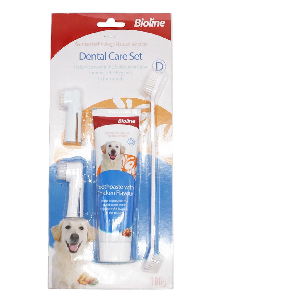 Bioline Dental Care Set เซ็ทแปรงฟันสัตว์เลี้ยง หมา สุนัข แมว ลูกแมว ...