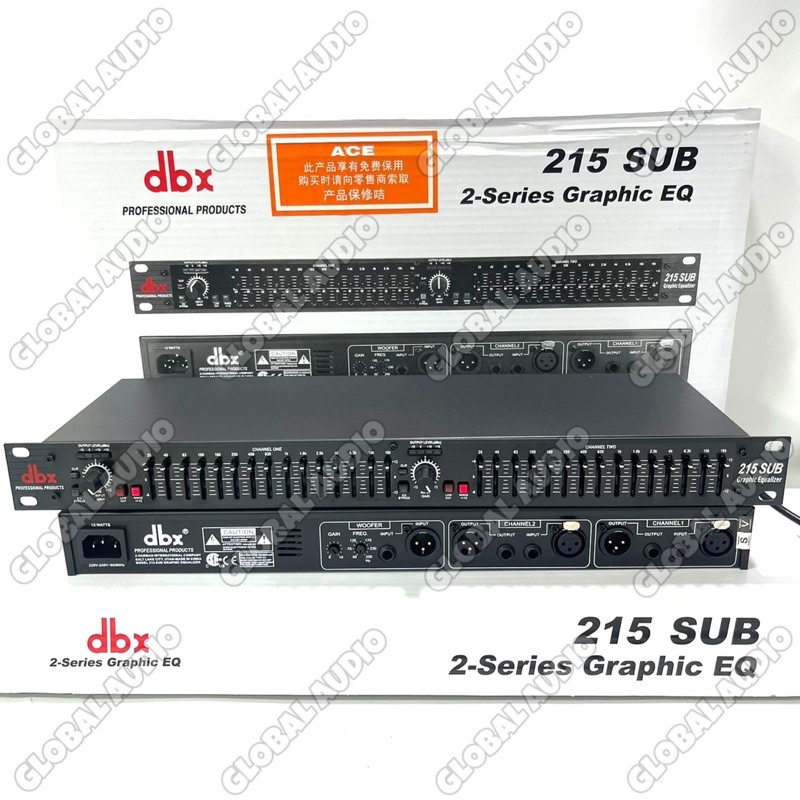 อีควอไลเซอร์กราฟฟิค DBX 215 Sub และ 215 Grade A 2 Series EQ Equalizer ...