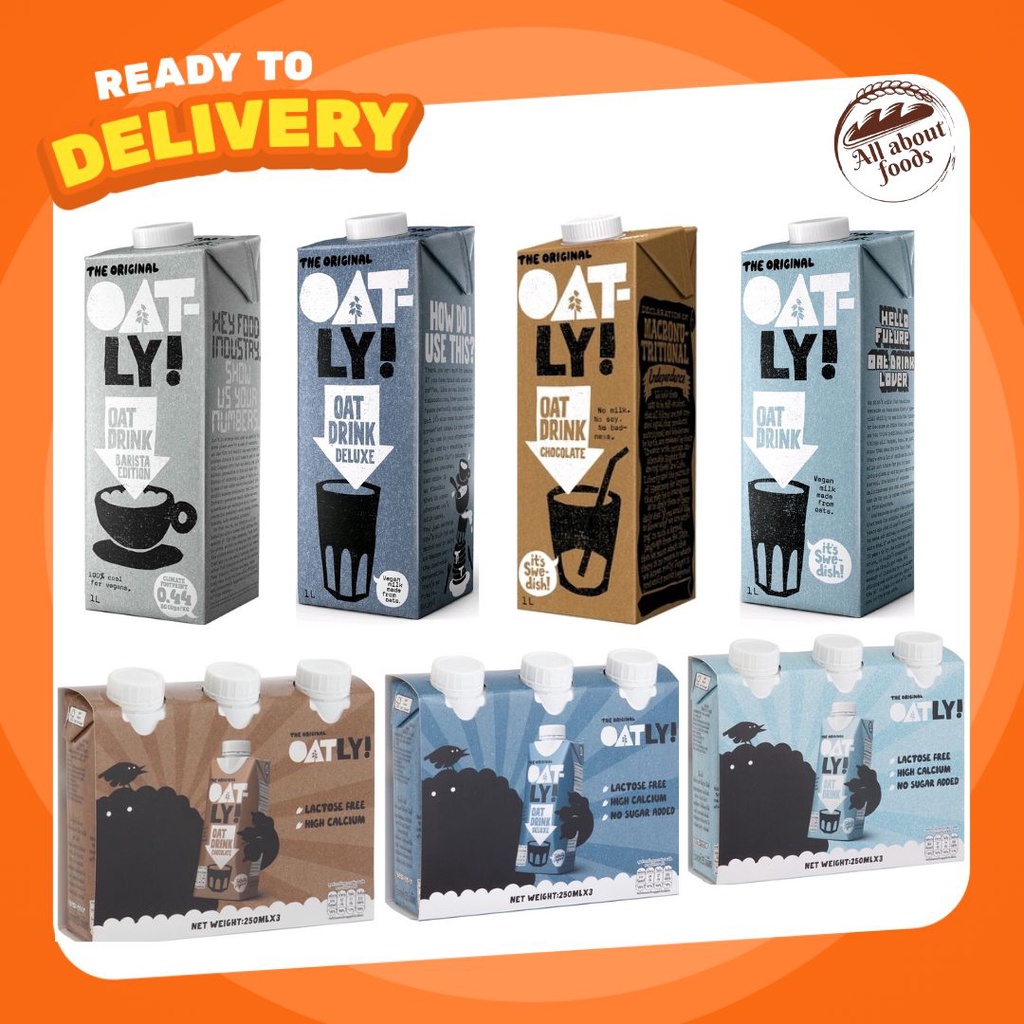 Oatly Oat Drink Barista Edition 1L โอ๊ตลี่ นมข้าวโอ๊ต บาริสต้า 1ลิตร goodmate sogood | Shopee ...
