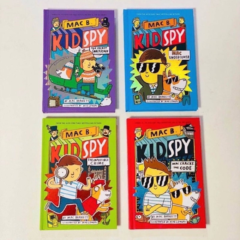 หนังสือภาษาอังกฤษแนว comic chapter book ชุด Mac B. Spy kid เซต 4 เล่ม ...