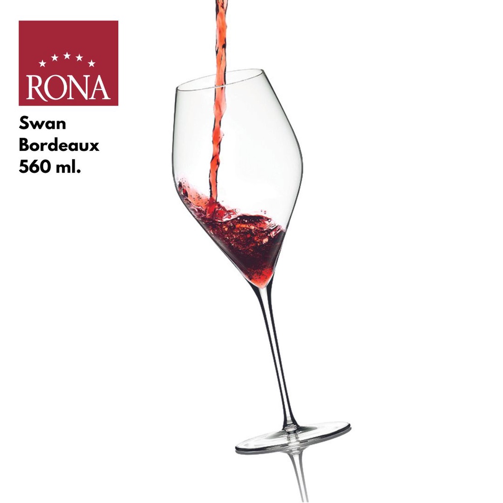 Rona Swan bordeaux 560 ml.-แก้วคริสตัลแท้ Rona รุ่น Swan bordeaux 560 ...