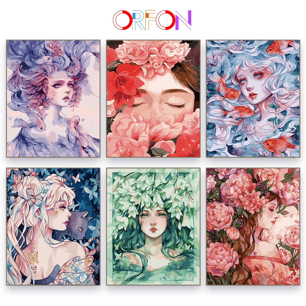 Orfon] ภาพวาดสีน้ํามัน รูปดอกไม้ 40x50 ซม. ของขวัญ สําหรับตกแต่งบ้าน DIY | Shopee Thailand