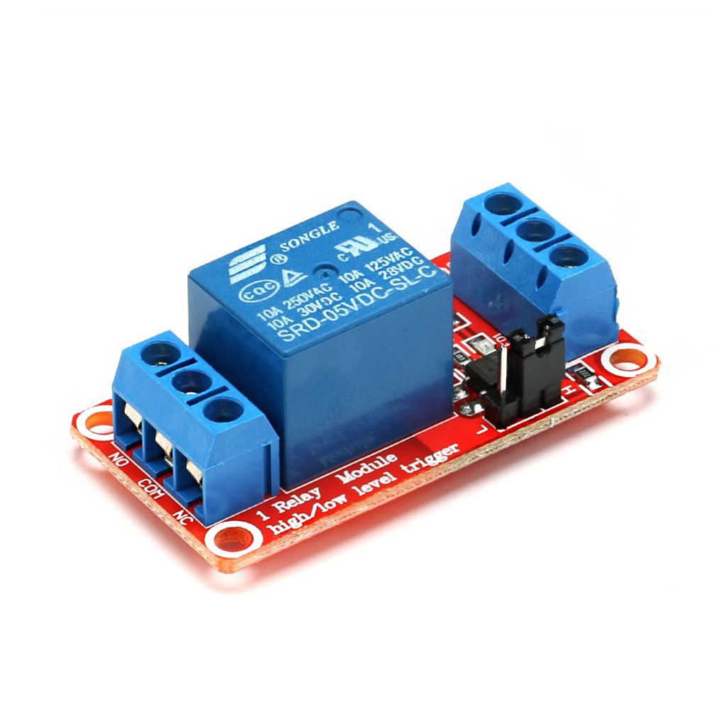 5V 1 Channel Relay High/Low Level Trigger Relay Module (Red PCB ...