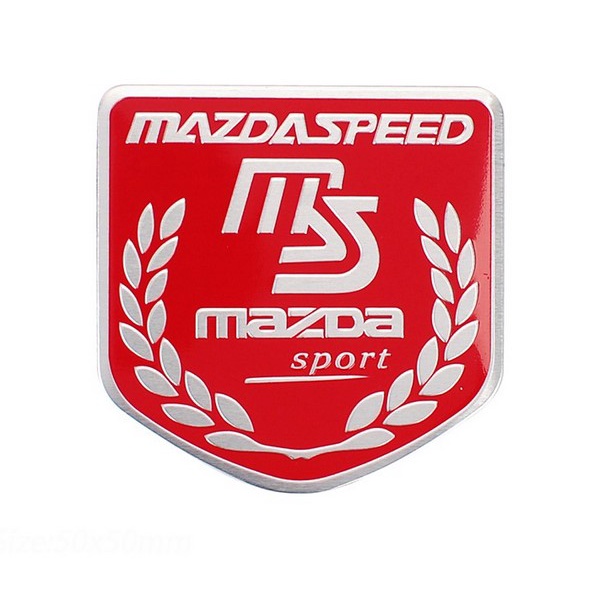 ราคาต่อ 1 ชิ้น โลโก้อลูมิเนียมบาง มาสด้า สปีด แต่ง MS MAZDASPEED Logo ...