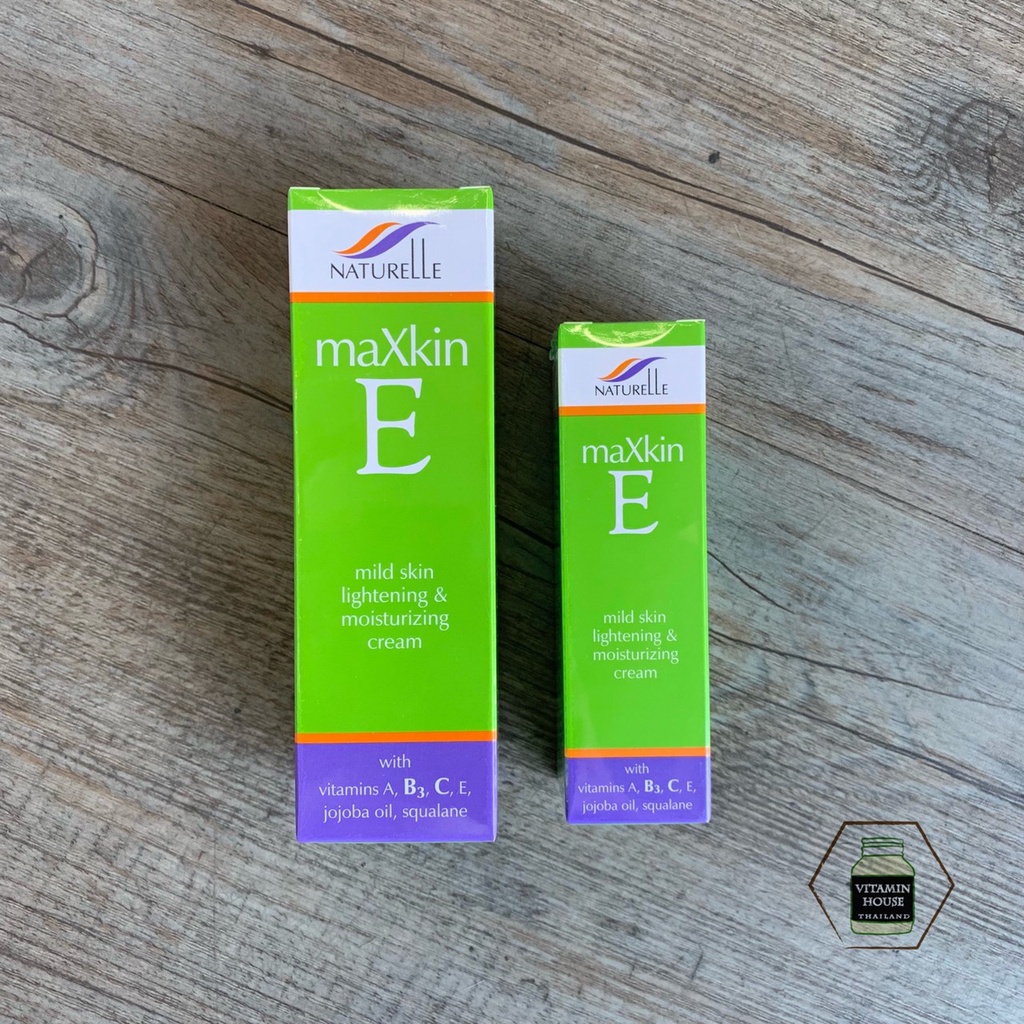 Maxkin E Mind Skin Lightening & Moisturizing Cream ครีมบำรุงผิวหน้า แม็กสกิน อี แอนด์ มอยส์เจอร์ ...