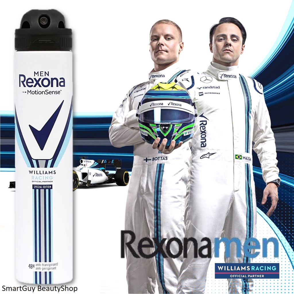 Rexona Men deodorant spray Williams Racing 200ml สเปรย์ระงับกลิ่นกาย ...