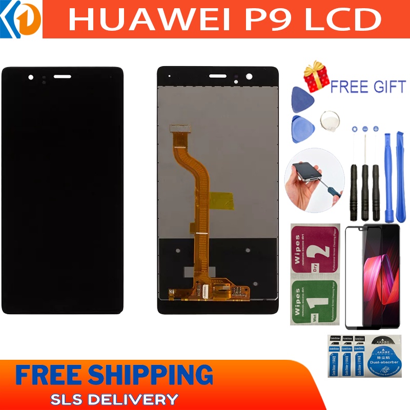 กรอบหน้าจอสัมผัสดิจิทัล LCD สําหรับ Huawei P9 P9 EVA-L09 EVA-L19 ...