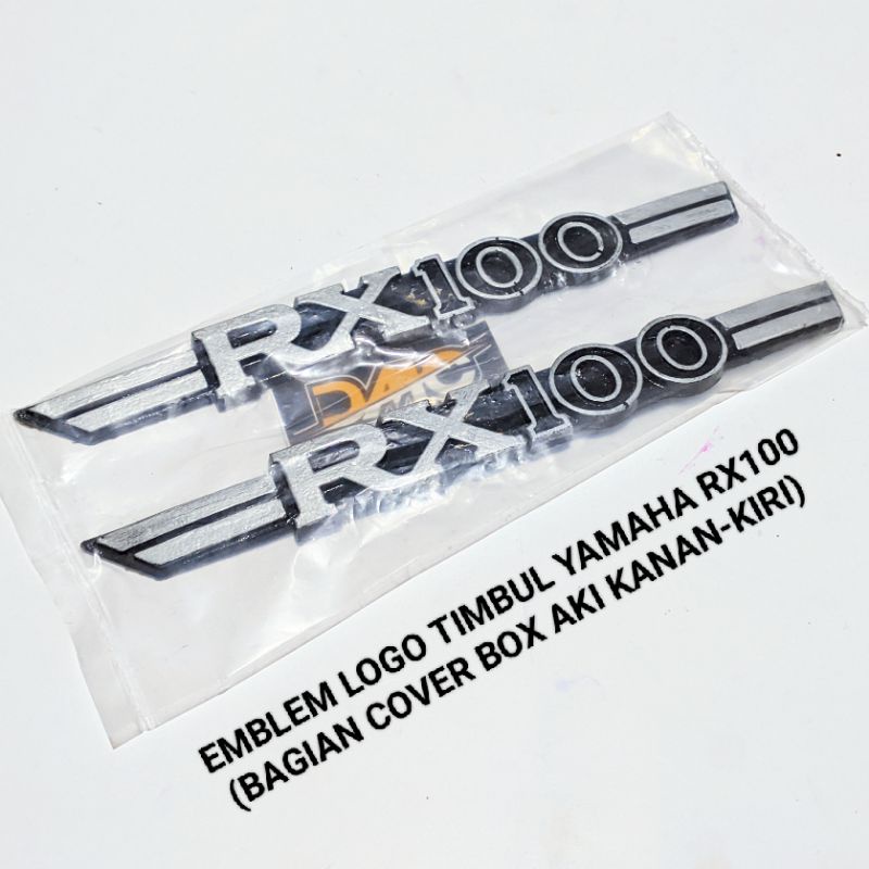Yamaha RX100 โลโก้นูน EMBLEM (ฝาครอบกล่องแบตเตอรี่ขวา-ซ้าย) | Shopee ...
