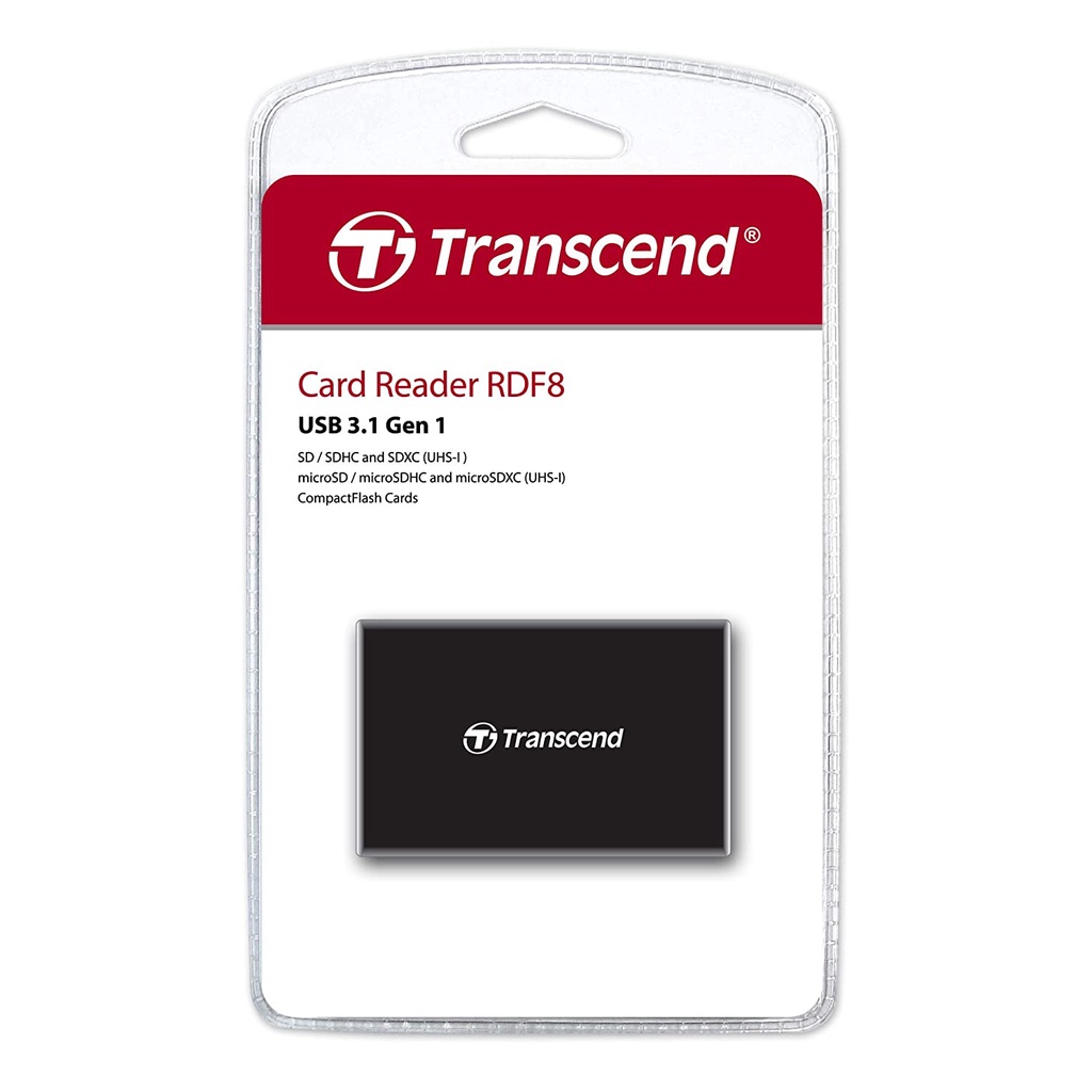 Transcend Card Reader RDF8 USB 3.1 Gen 1 (Black) | Shopee Thailand