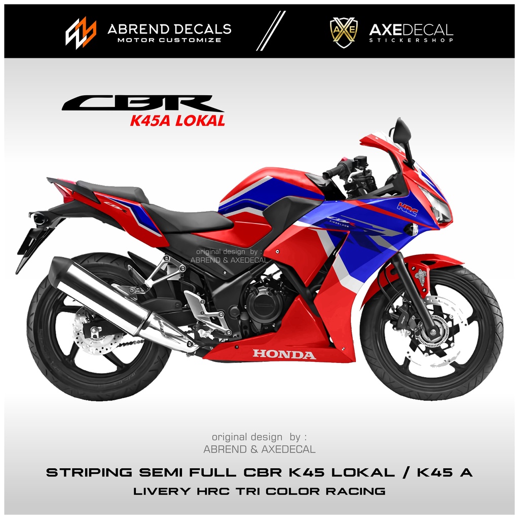 Lokal Striping CBR k45A Local Livery HRC Tri Color Racing/Honda CBR K45 ...