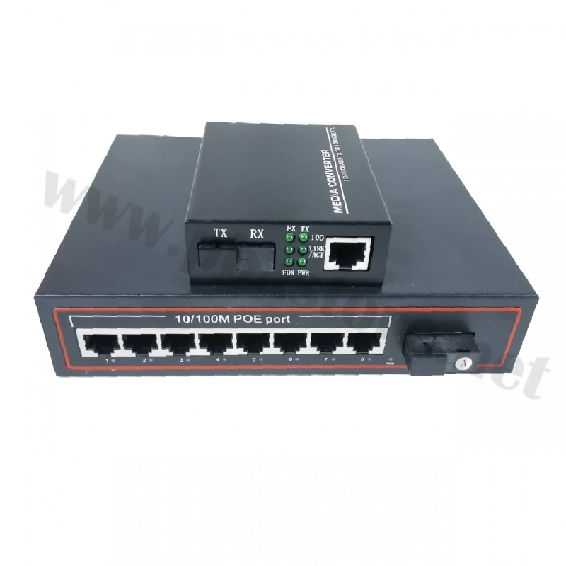 Media Converter POE 8 Port 10/100M (A/B) | Shopee Thailand