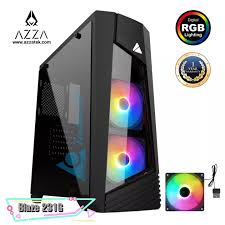 AZZA Mid Tower Tempered Glass RGB Gaming Computer Case Blaze 231G ...