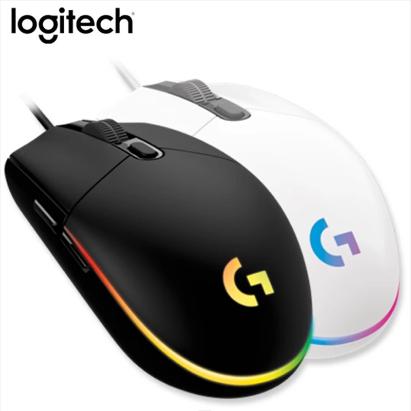 Logitech Mouse G102 Wired Gaming Backlit Mechanical Mouse Side Button ...