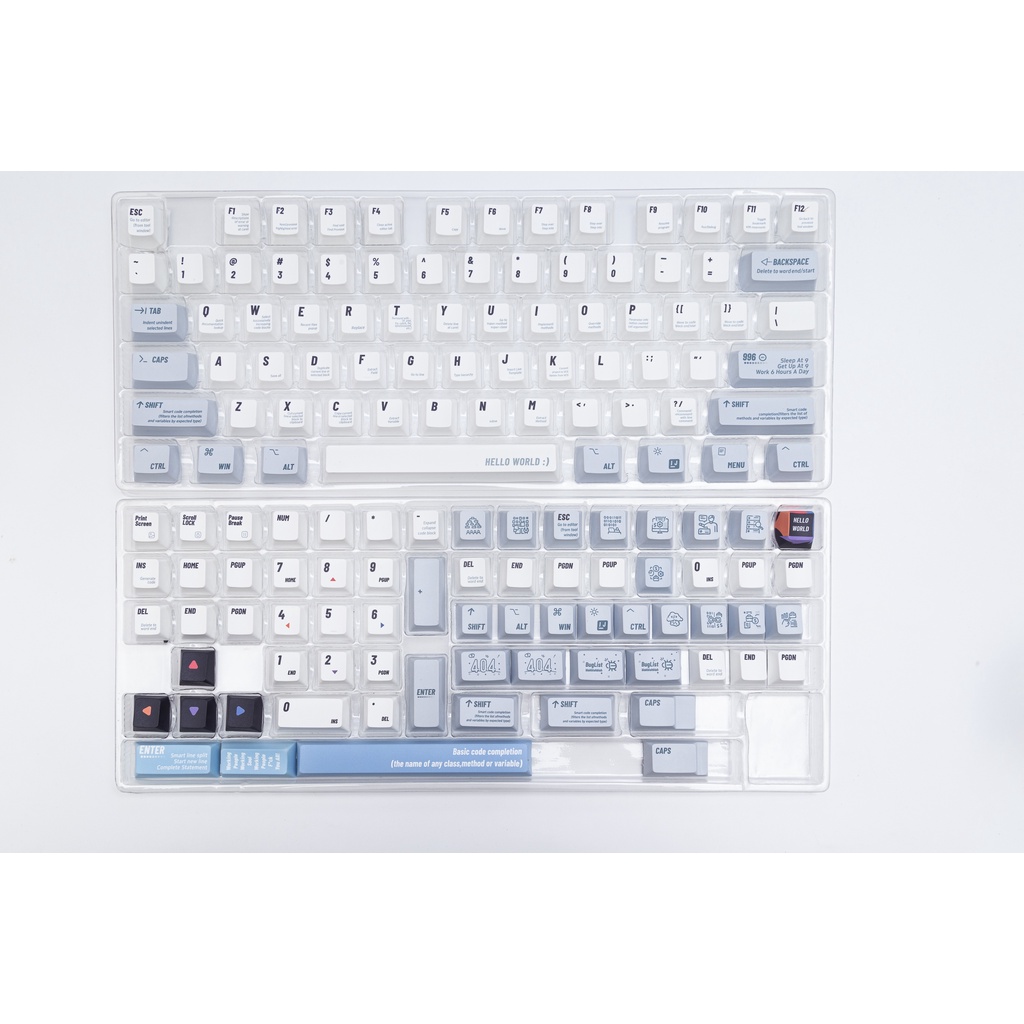 HELLO WORLD keycaps cherry profile Dye-Sublimation PBT keycap 143keys ...