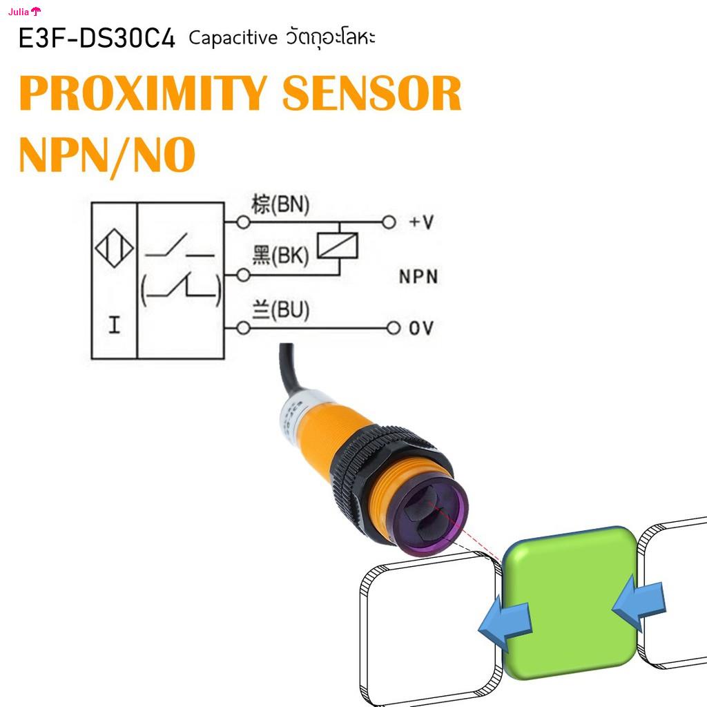 จัดส่งจากกรุงเทพCapacitive proximity sensors NPN/NO ตรวจจับวัตถุระยะ 5 ...