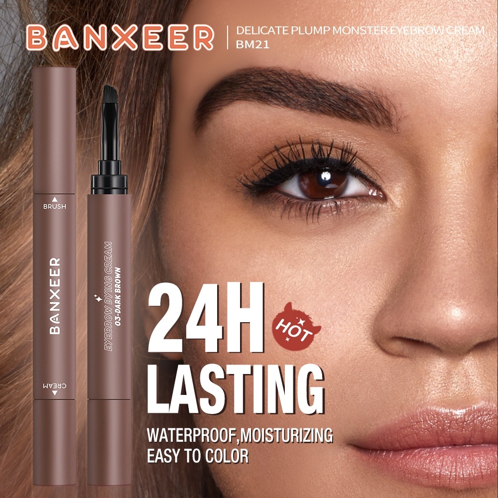BM21 BANXEER DELICATE PLUM MONSTER EYEBROW CREAM แบนเซียร์ เขียนคิ้วเจล ...