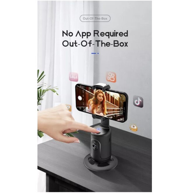 0TELESIN ถ่ายภาพอัจฉริยะ Gimbal Selfie P01 360° Rotation Auto Face TRACKING 360°การติดตามใบหน้า ...