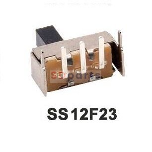 สวิทช์ เลื่อน Slide switch Toggle switch 3 ขา ขนาด 5.5x12.9mm #สวิทช์เลื่อน(3ขา,SS12F23) (1 ตัว ...
