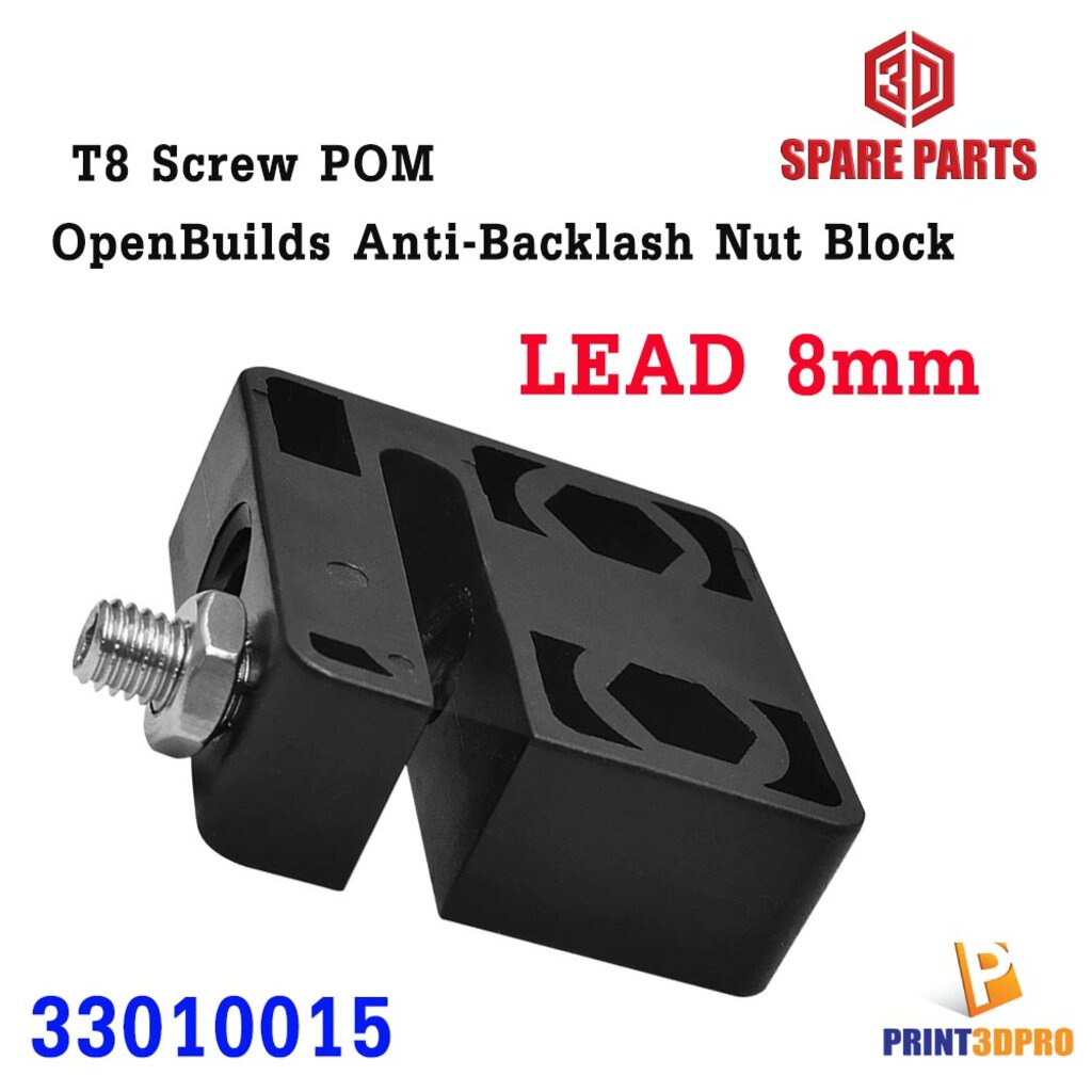 Openbuilds T8 Screw POM nut conversion seat Nut Block for Pitch 2mm Lead 8mm Trapezoidal Screw ...