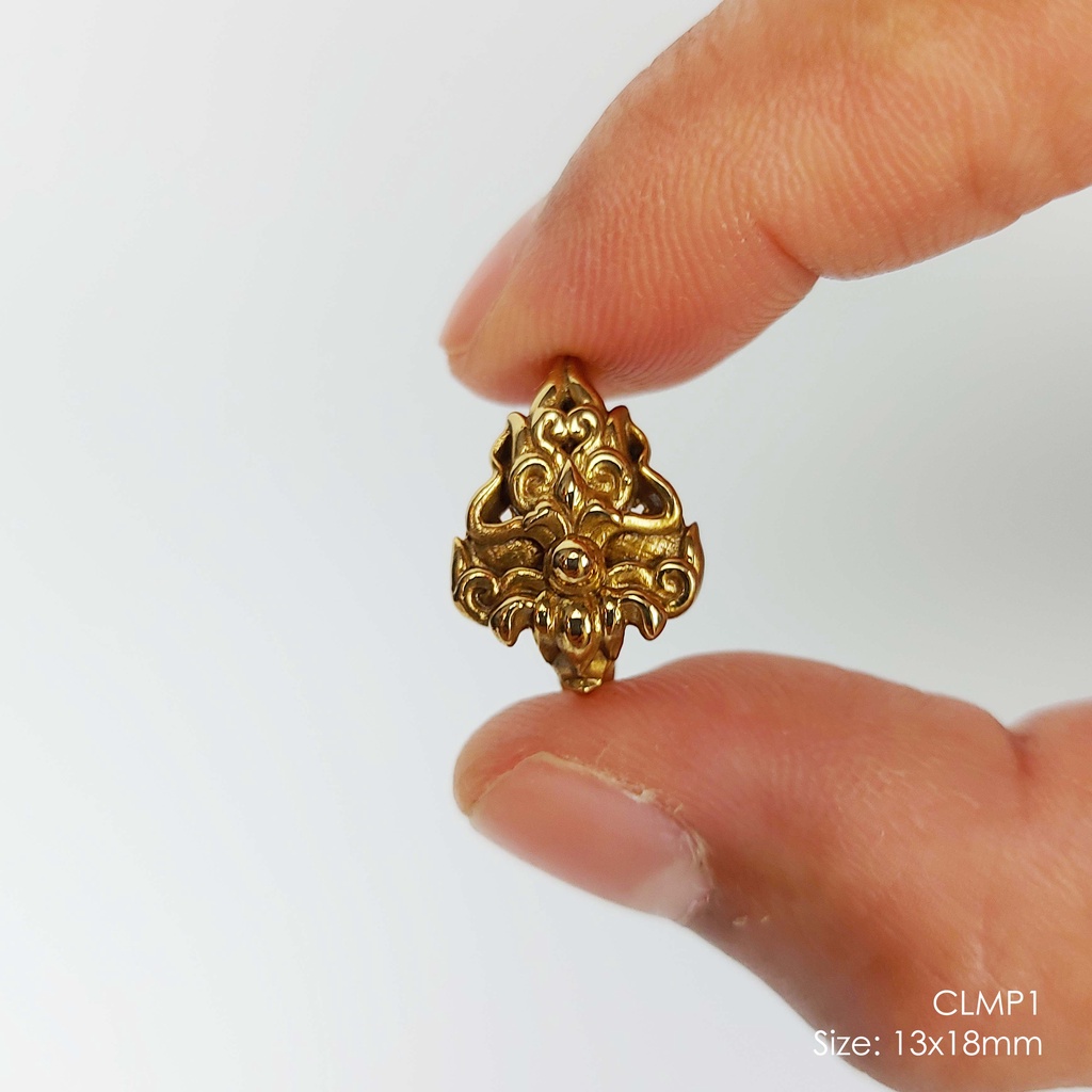 CLMP1GoldenBronze amulet casing clamp self-installation ห่วงจี้บรอนซ์ ...