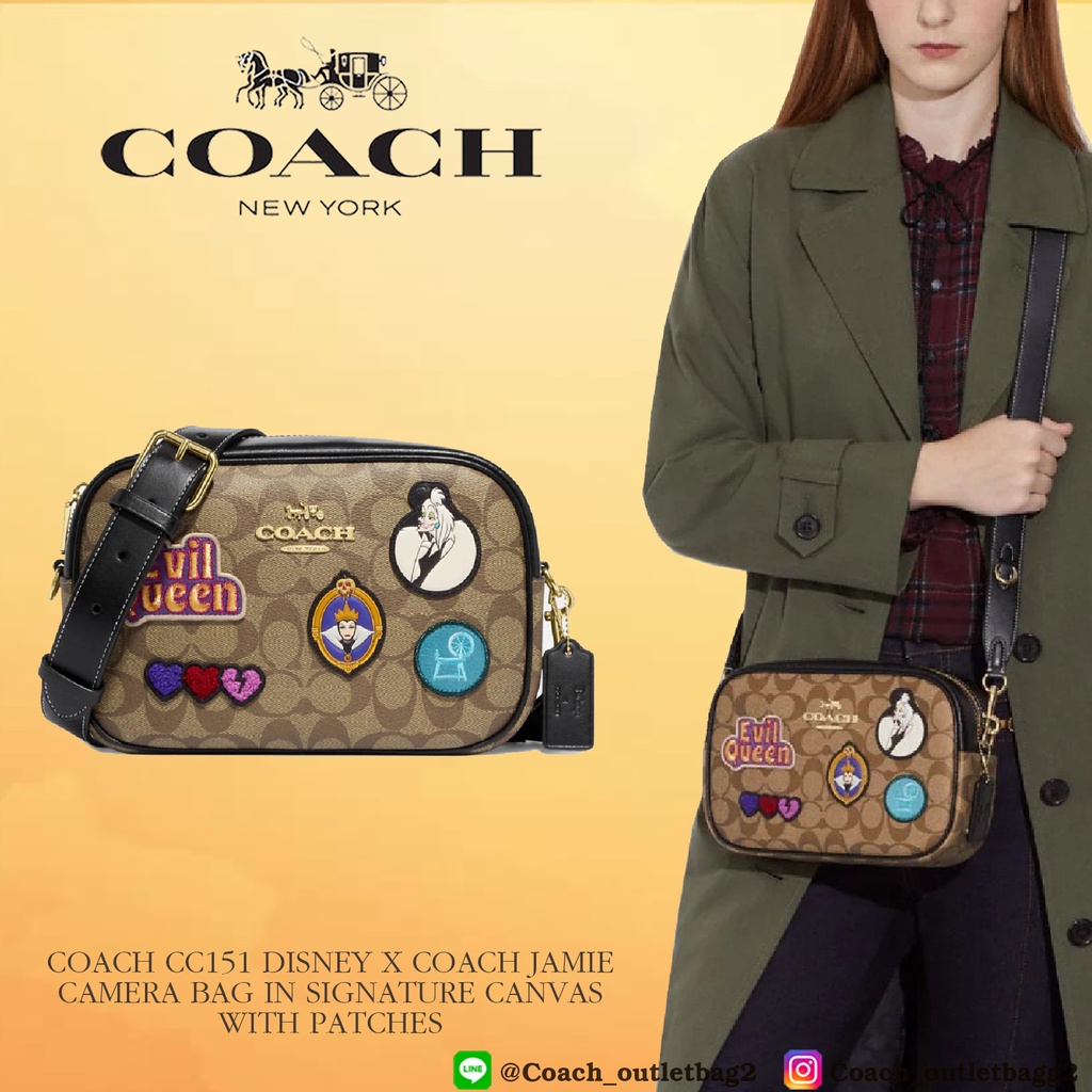 COACH CC151 DISNEY × COACH JAMIE CAMERA BAG IN SIGNATURE CANVAS WITH ...