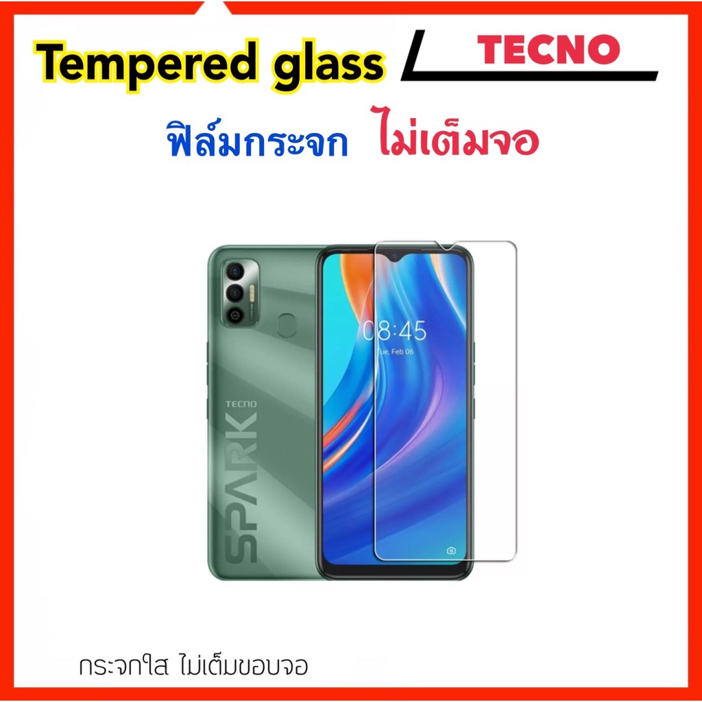 ฟิล์มกระจก ไม่เต็มจอ Tecno Pova5 Spark6 Spark6go Spark5 Spark7 Pop4 Pop4LTE Pop5 Pop5LTE Pop6go ...