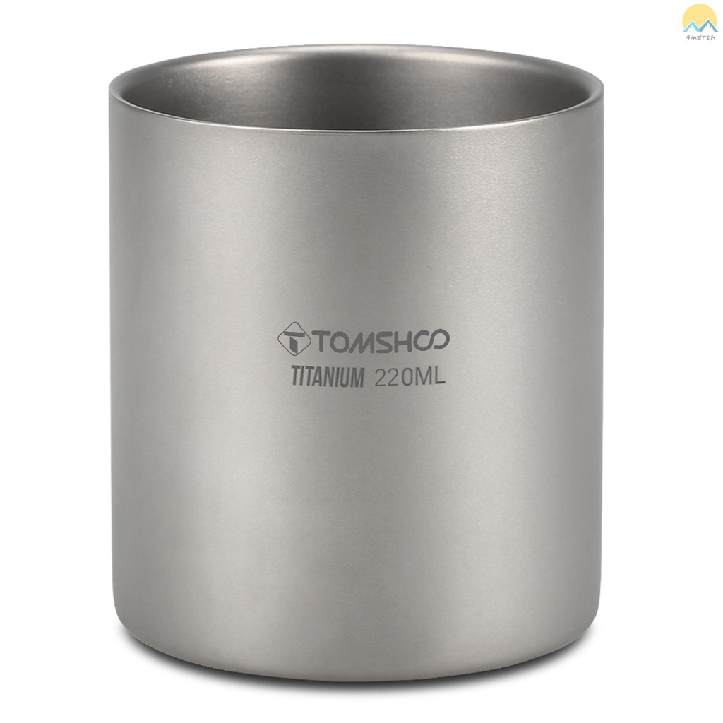 Tomshoo แก้วมัก แบบสองชั้น ไทเทเนียม 220 350 450 600 มล. สําหรับบ้าน ...
