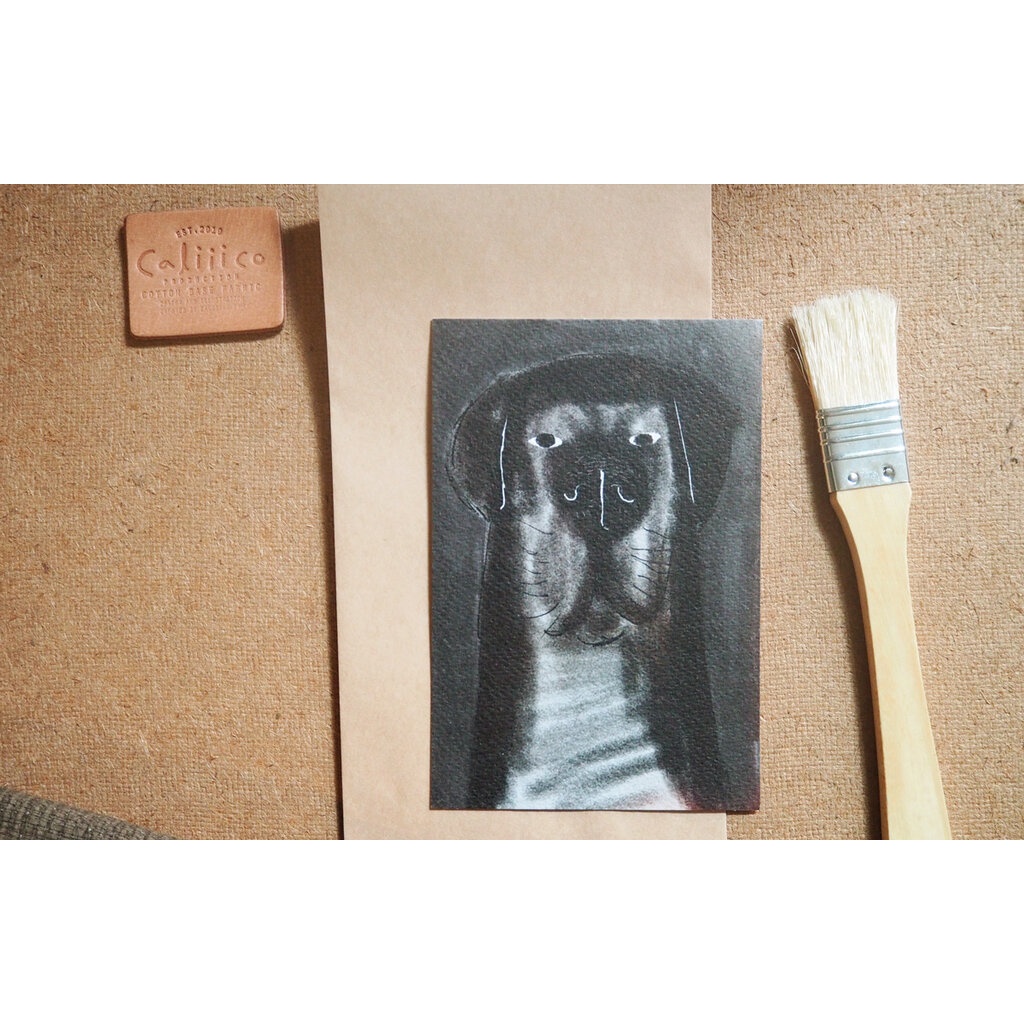 โปสการ์ด ลายหมาดำ Jump Face illustration postcard 4x6 inch | Shopee ...