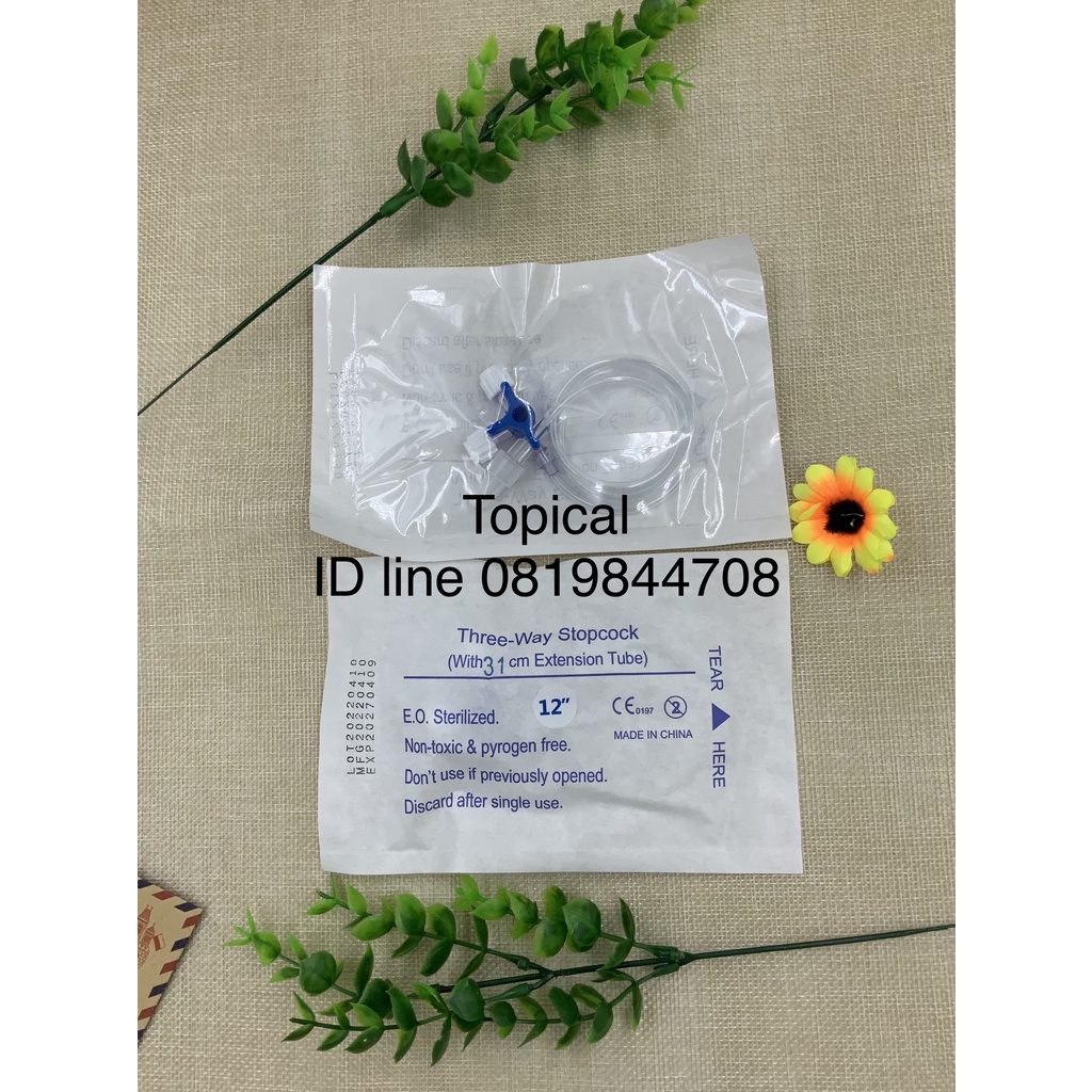 3 Way Stopcock (1กล่อง/50ชิ้น) stopcock 3 way ทรีเวย์ Three way สามทาง ...