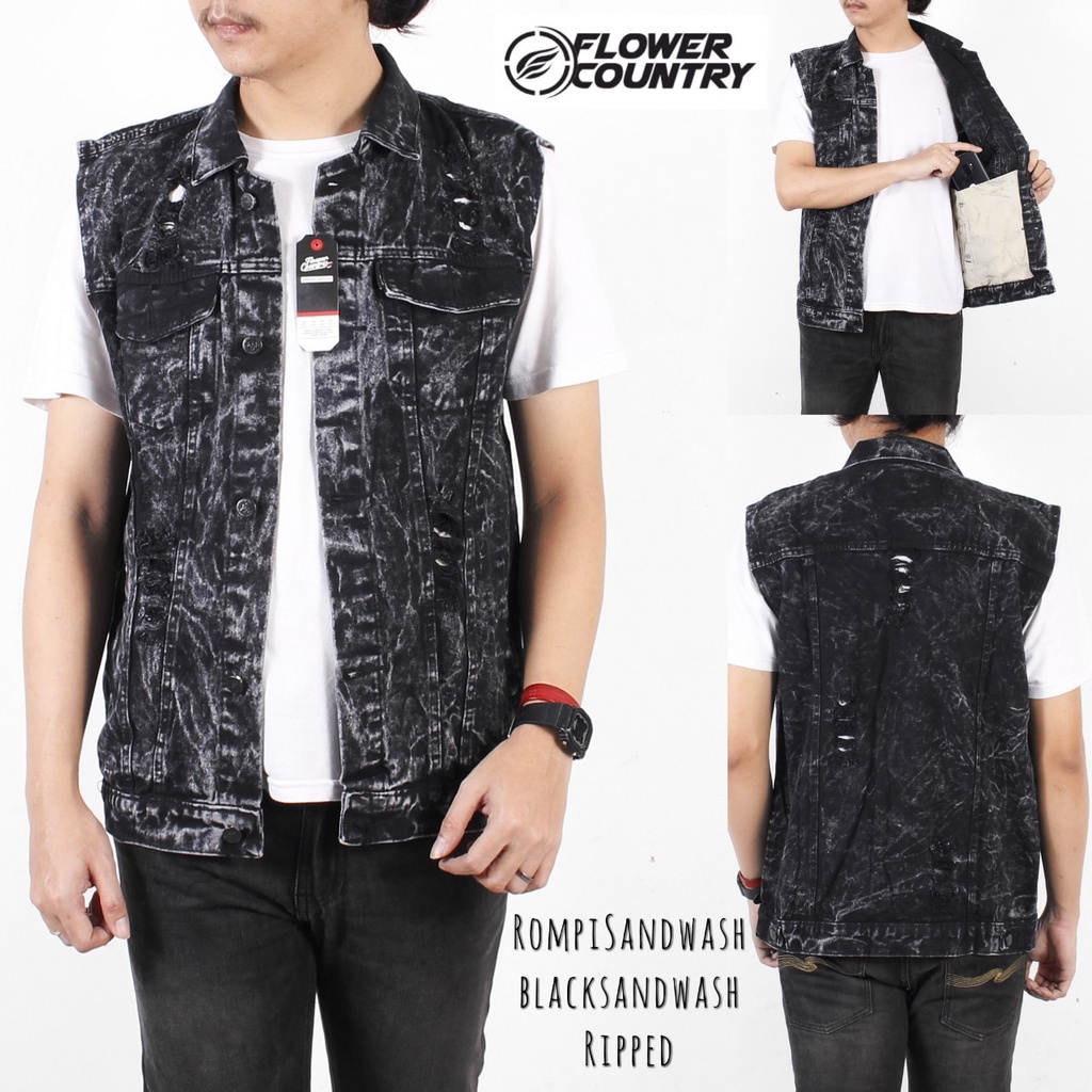 Ripped denim Vest/ripped Vest/Men 's levis Vest/Latestกางเกงยีนส ์ ล ่ ...