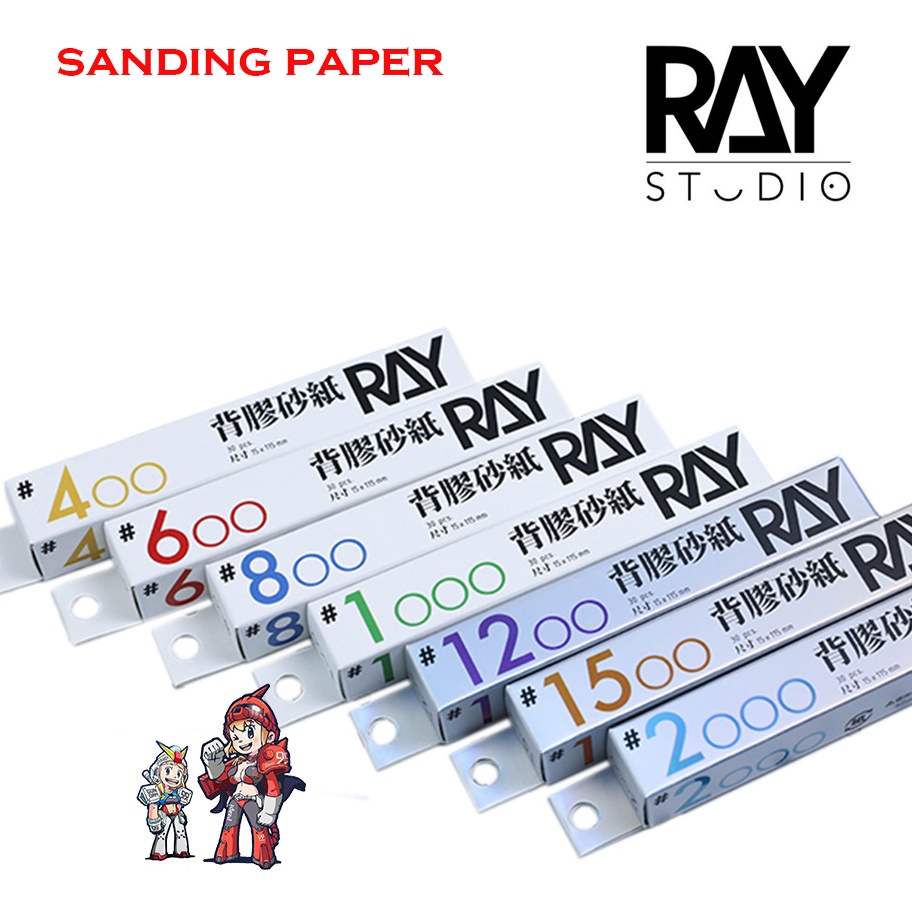 [RAY STUDIO] SANDING PAPER #400#600#800#1000#1200#1500#2000 กระดาษทราย กระดาษทรายขัดเงา | Shopee ...