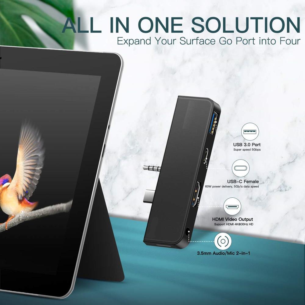 Surface Go USB c ถึง HDMI USB 3.0 AUX Surface Go Docking Station อะแดป ...