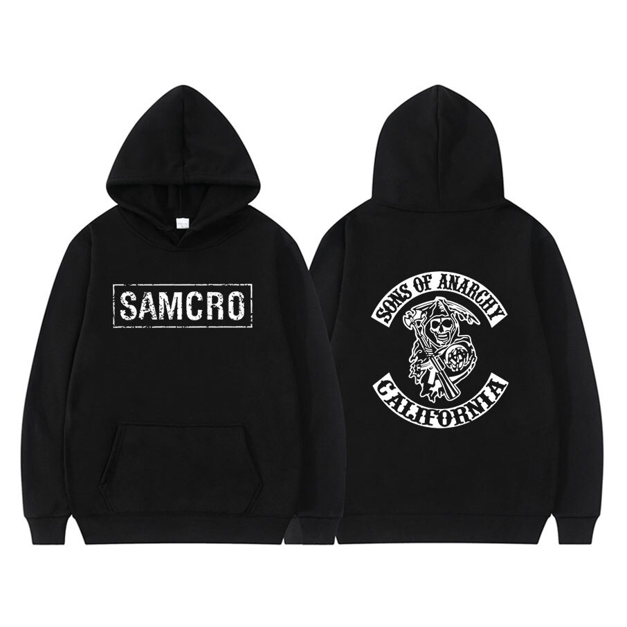 เสื้อกันหนาว มีฮู้ด พิมพ์ลาย Sons of Anarchy SAMCRO สองด้าน สไตล์ฮารา ...