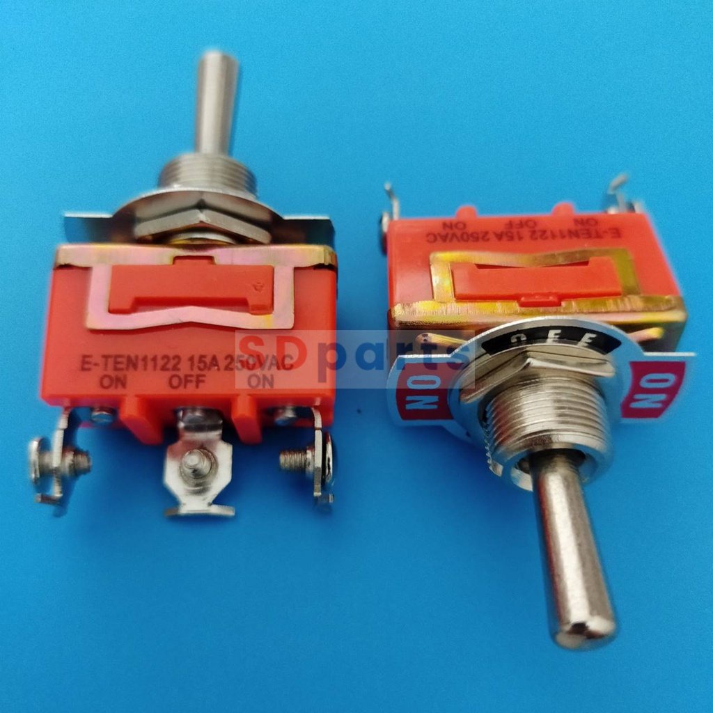 สวิทช์ โยก สลับ Toggle Switch 3 ขา (1 ขั้ว 2 ทาง) ON-OFF-ON 15A 250V #E ...