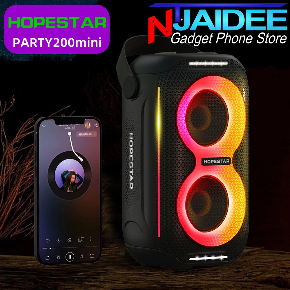 HOPESTAR Party 200 Mini ลำโพงไร้สายบลูทูธ กันน้ำเสียง เบสหนัก ไฟเทค ...