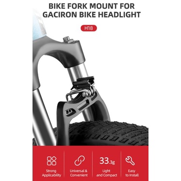 Gaciron H18 Mount Bracket ชุดขายึดไฟหน้าจักรยานกับตะเกียบ สำหรับไฟหน้า ...
