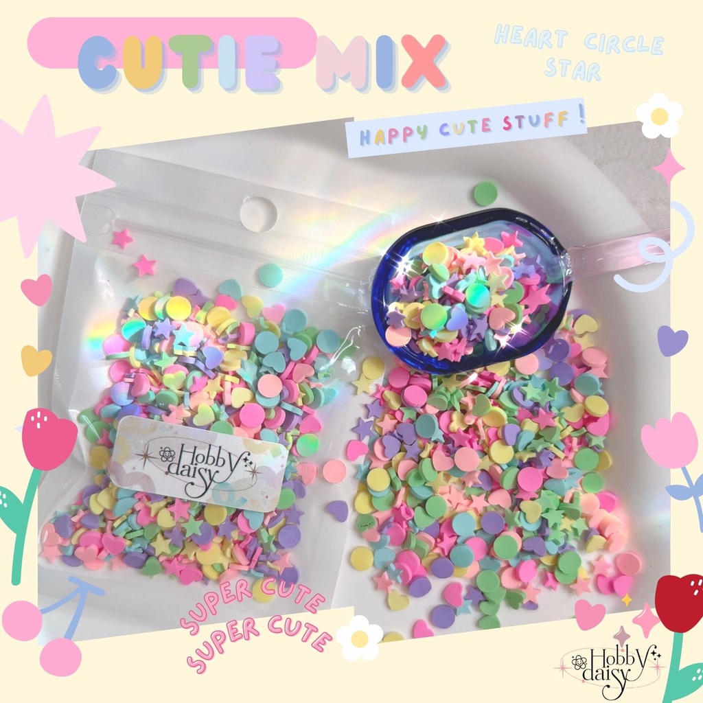 Cutie Mix ฟีโม่คละแบบ ดาว วงกลม หัวใจ สุดน่ารัก | Shopee Thailand