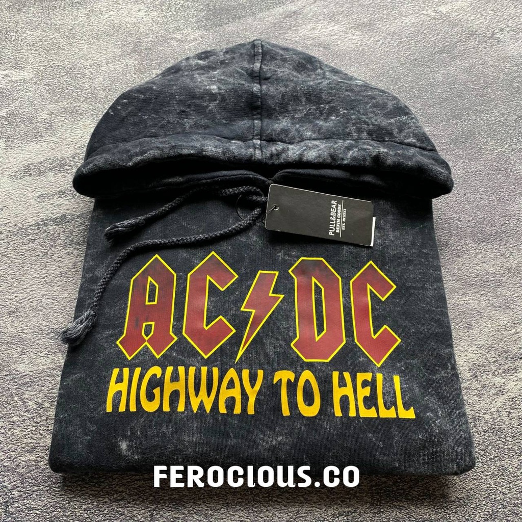 Sandwash AC DC HIGHWEY TO HELL HOODIE SWETER JACKET FULL TAG & LABEL ...