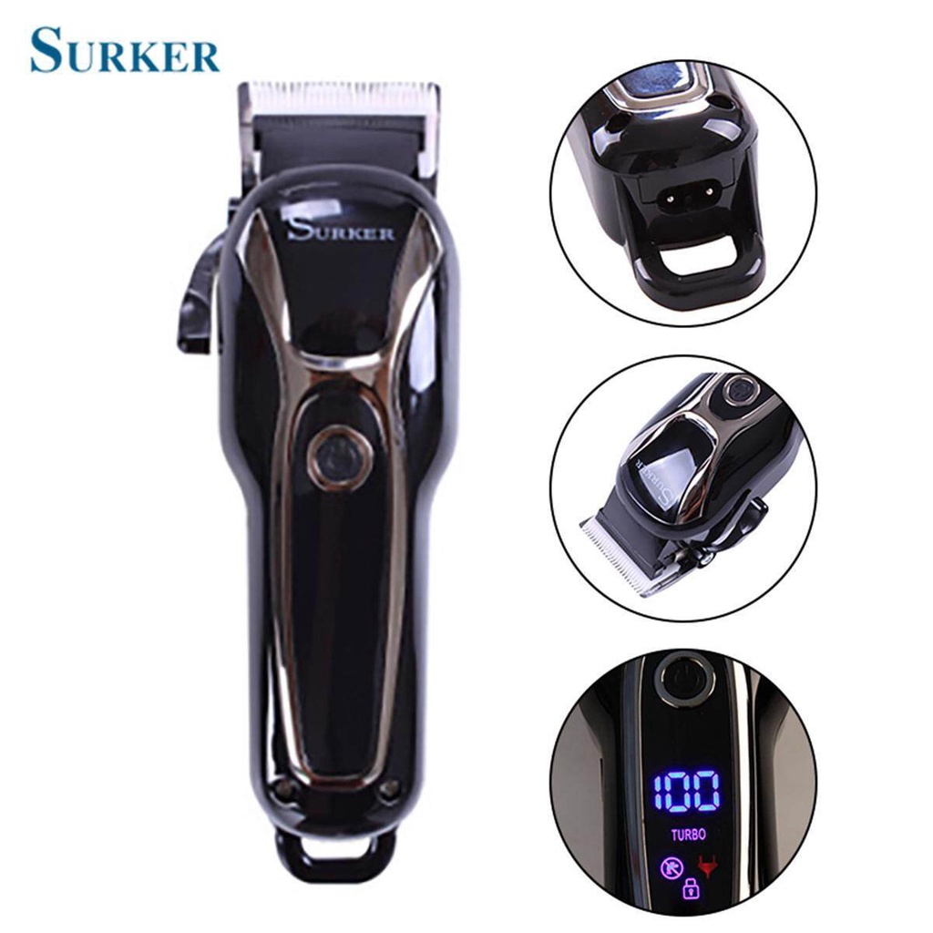 Surker- SK805 ใหม่ล่าสุด ของแท้100% แบตเตอเลี่ยนตัดผมไร้สาย ปัตตาเลี่ยน ...