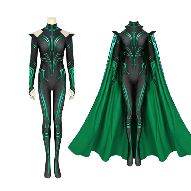 New Marvel Thor 3 Ragnarok Hela Cosplay Costume Jumpsuit Adult Children ...