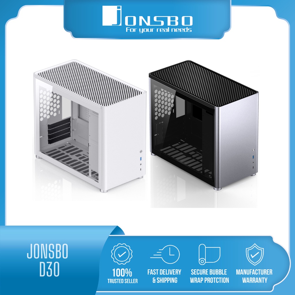 [White & Silver] Jonsbo D30 กระจกนิรภัย M-ATX PC Case | Shopee Thailand