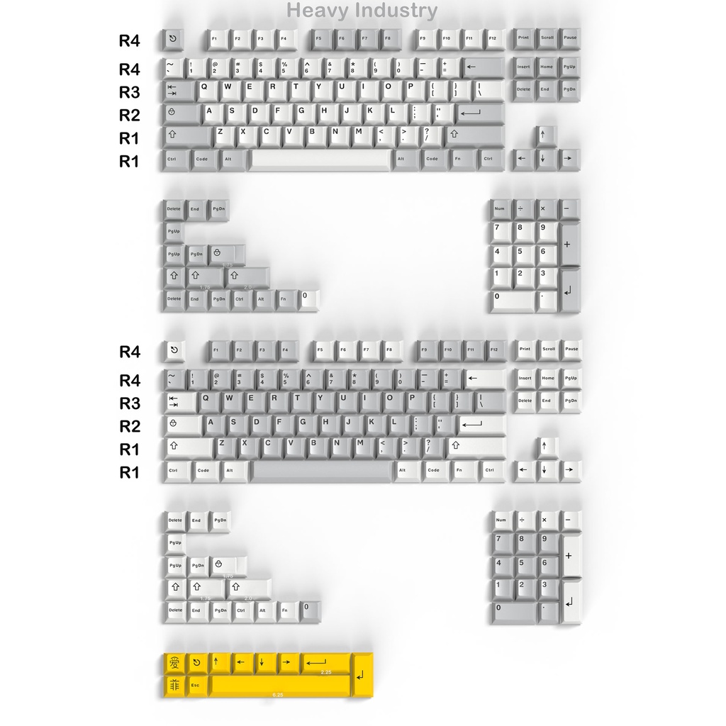 AiFei ICON keycaps GMK WOB BOW P5 cherry profile Double Shot ABS keycap ...