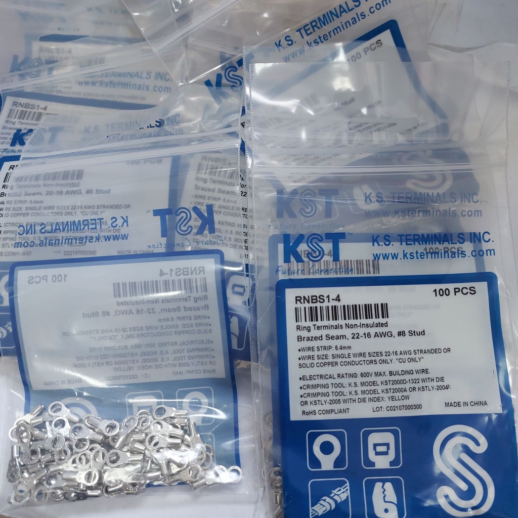 หางปลากลมเปลือย RING TERMINAL NON-INSULATE "KST" *** (ราคาต่อแพ็คค่ะ ...