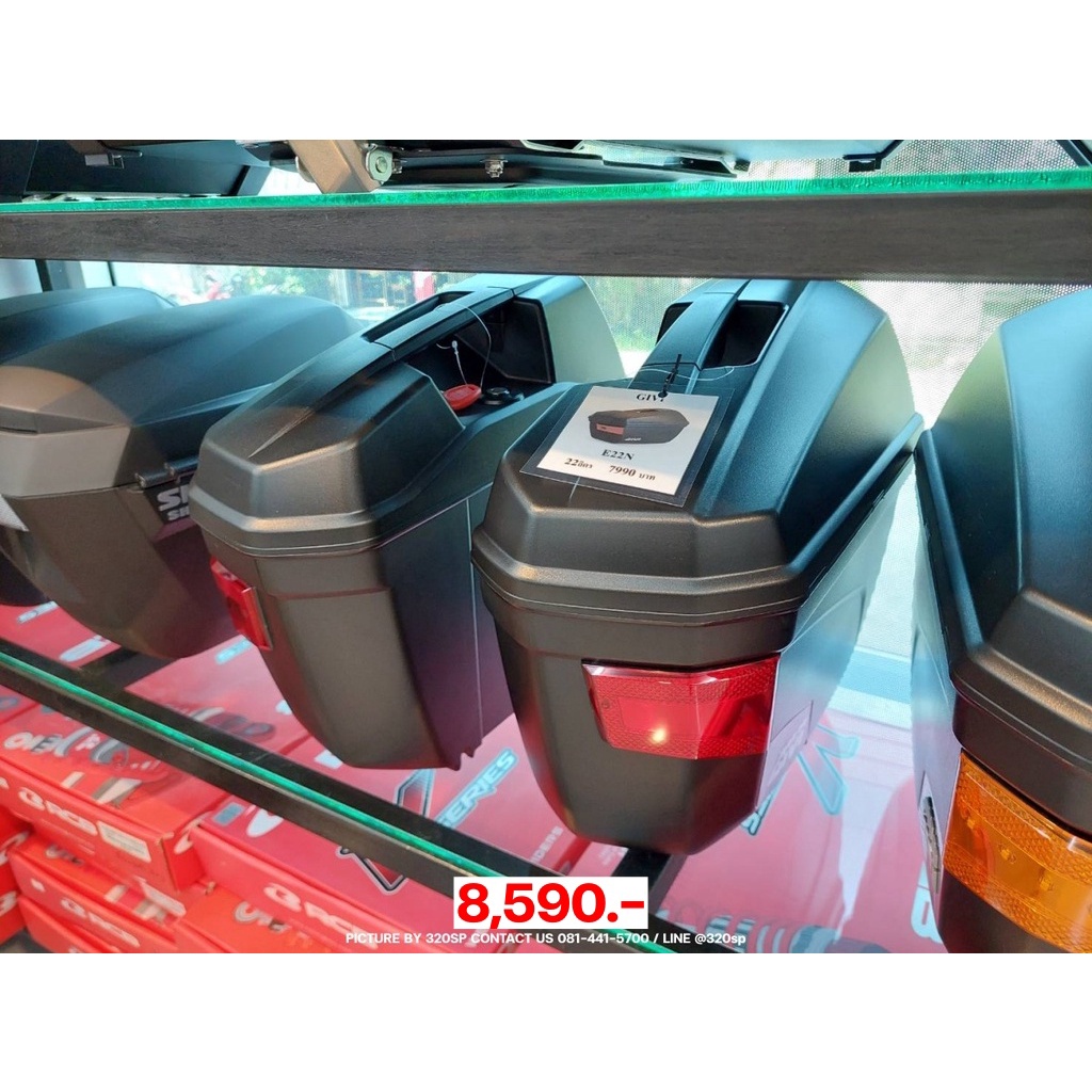 กล่องข้าง GIVI E22 + แร็คข้าง Universal | Shopee Thailand