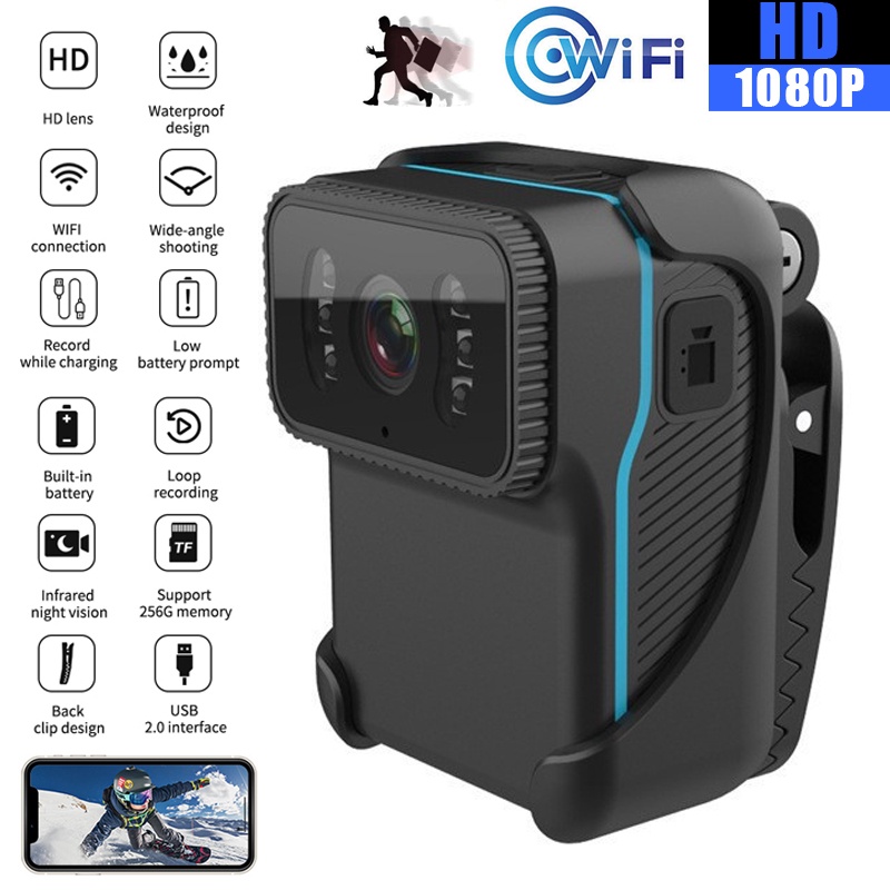 กล้องแอคชั่น CS02 1080P HD WiFi DV บันทึกวิดีโอ แบบพกพา รองรับการ์ด TF ...