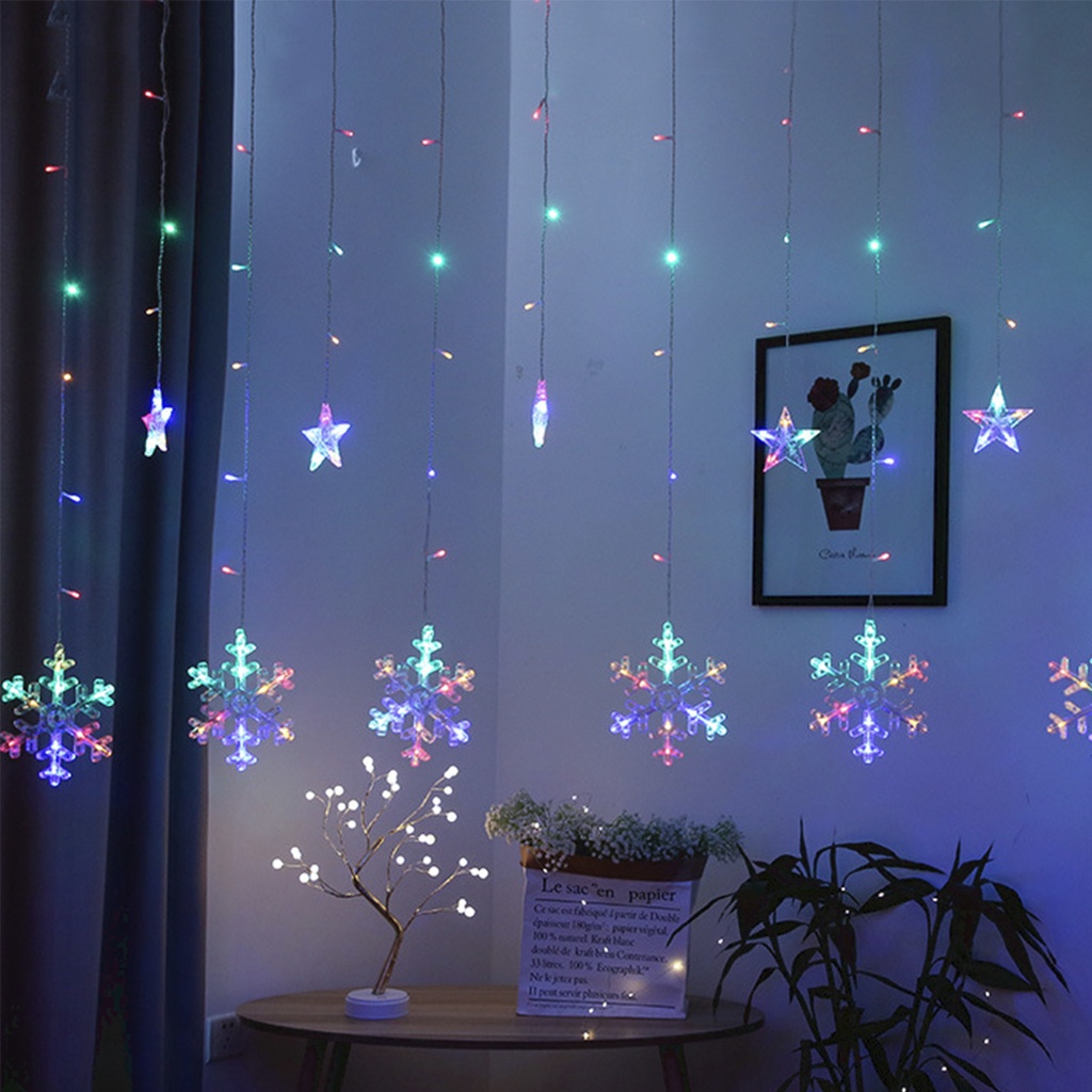 ไฟม่านดาวLED ไฟประดับ 220v ไฟบ้าน ไฟปีใหม่ ไฟตกแต่ง ไฟคริสมาส ชื้อเยอะ ...