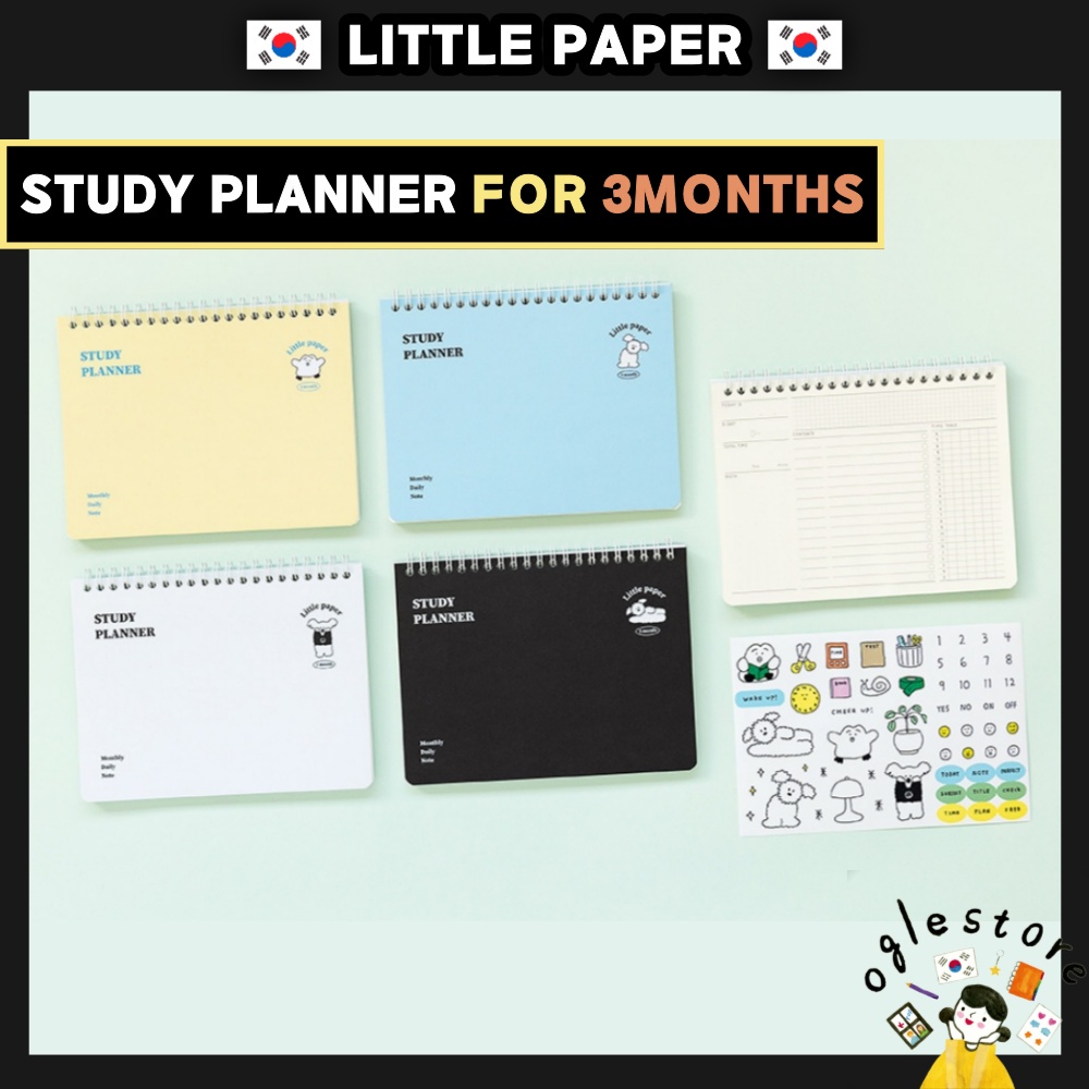 Studyplanner For 3Months Korean Study Planner Sticker Sheet Included Study Management Project ...