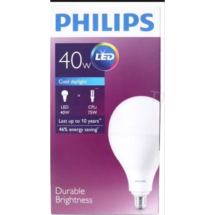 Philips High Lumen หลอด LED (40W) เกลียว E40 แสง Cool Day Light หลอด ...