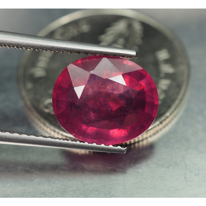 พลอยทับทิม (Ruby) 4.80 กะรัตสีม่วงแดงชมพู (14968) | Shopee Thailand